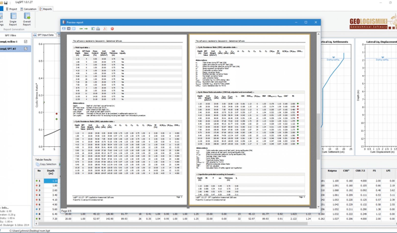 LiqSVs 2.0 – SPT & Vs liquefaction analysis software - GeoLogismiki